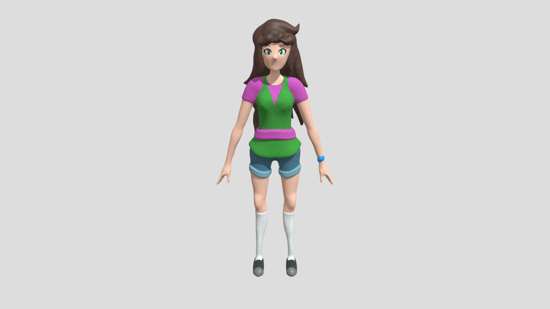 Personaje 3D || Mai - 3D model by Daigfe [6f19797] - Sketchfab