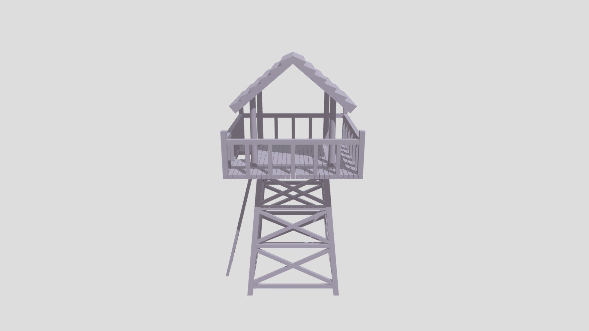 Low Poly Wooden Watch Tower - Buy Royalty Free 3D model by Philip Storm ...