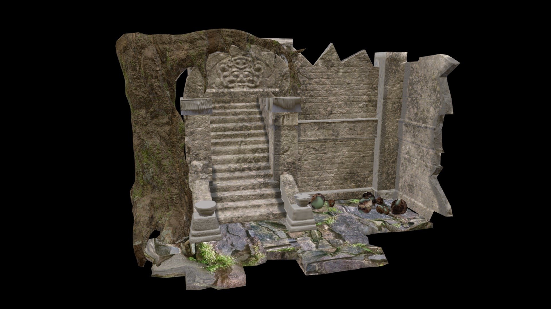 Stone Temple entrance - 3D model by Derek_Billadeau [6f1ae74] - Sketchfab