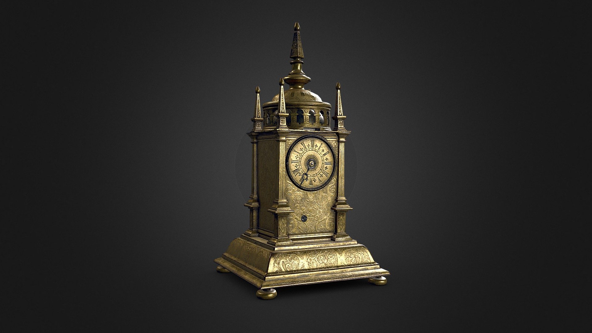 Turret Clock - 3D model by HOPIZ [6f1d4ca] - Sketchfab