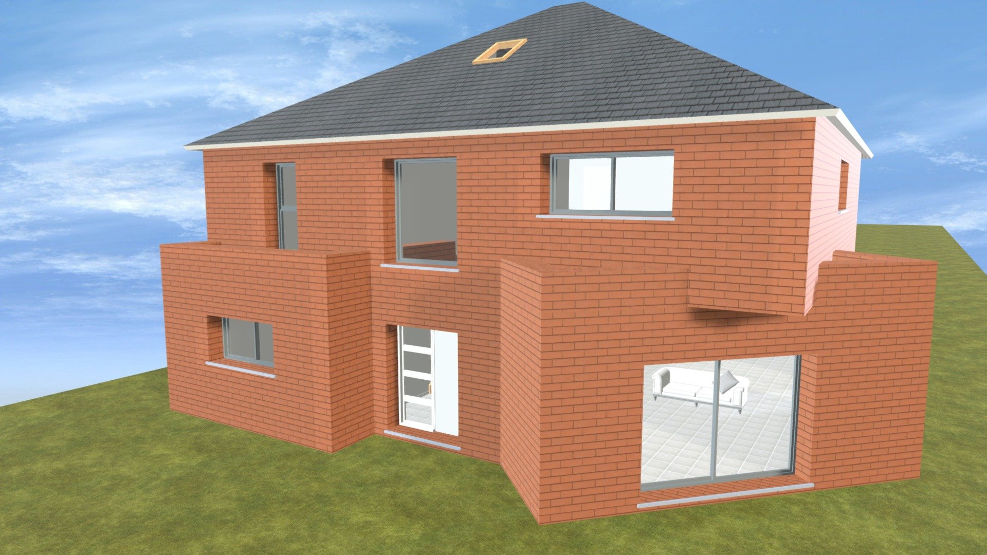 Projet de maison individuelle - Download Free 3D model by ADoc ...
