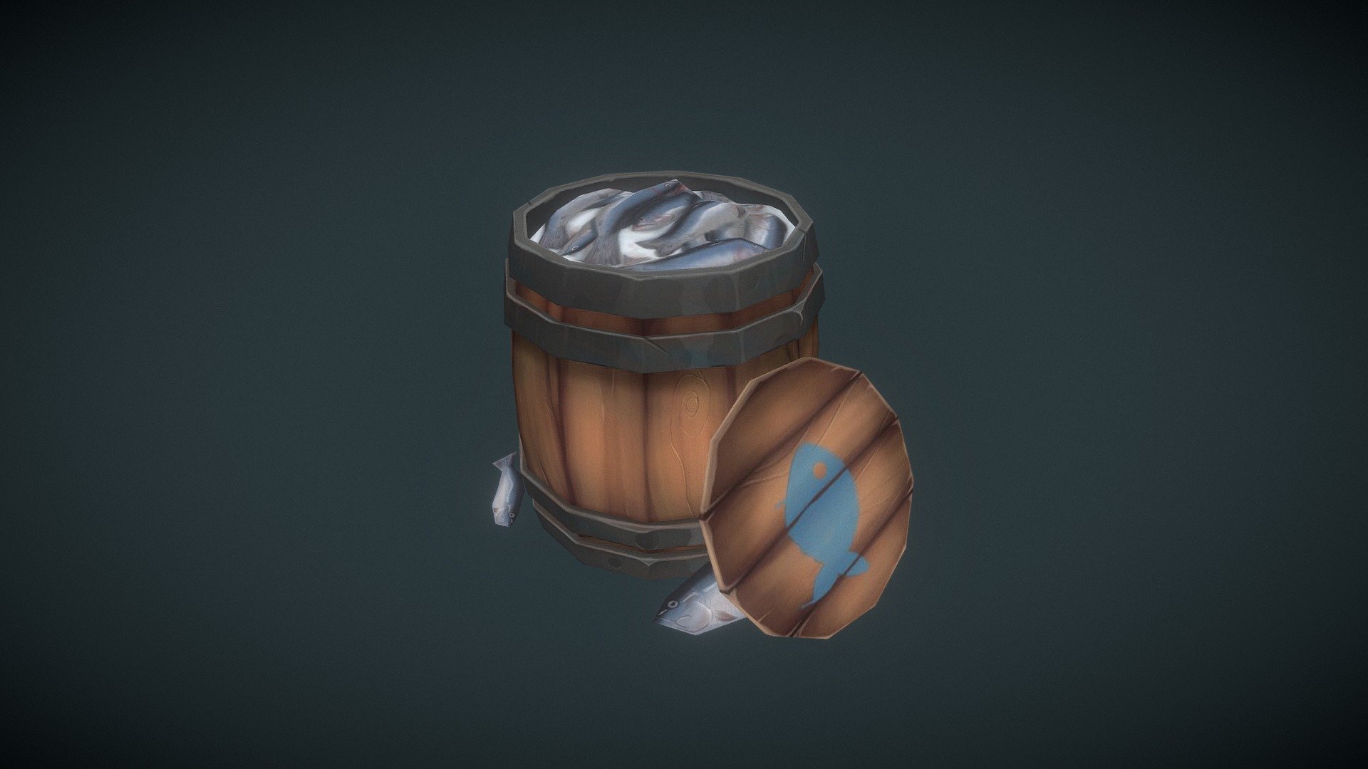 Barrel of Fish - Buy Royalty Free 3D model by TinMan [6f21e5c ...