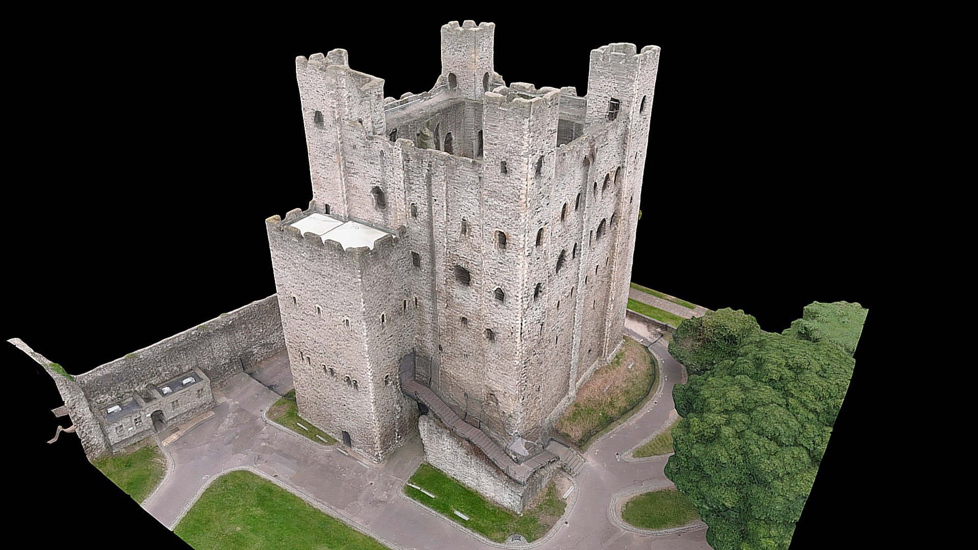 Rochester Castle keep exterior - 3D model by Kent Archaeological ...