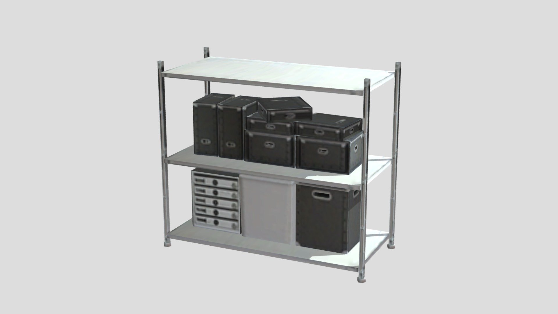 Shelf With Drawers - Download Free 3D model by SalHirut [6f22dcd ...