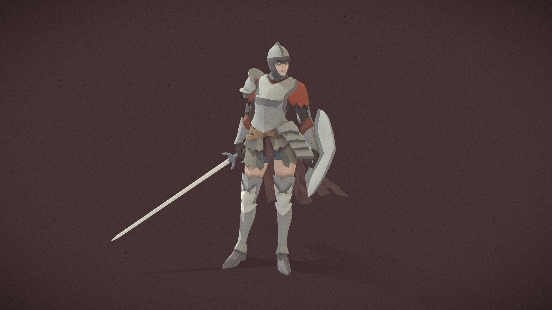 [Polygon Art RPG] 009 Resolute Valkyrie - 3D model by DexStudio ...