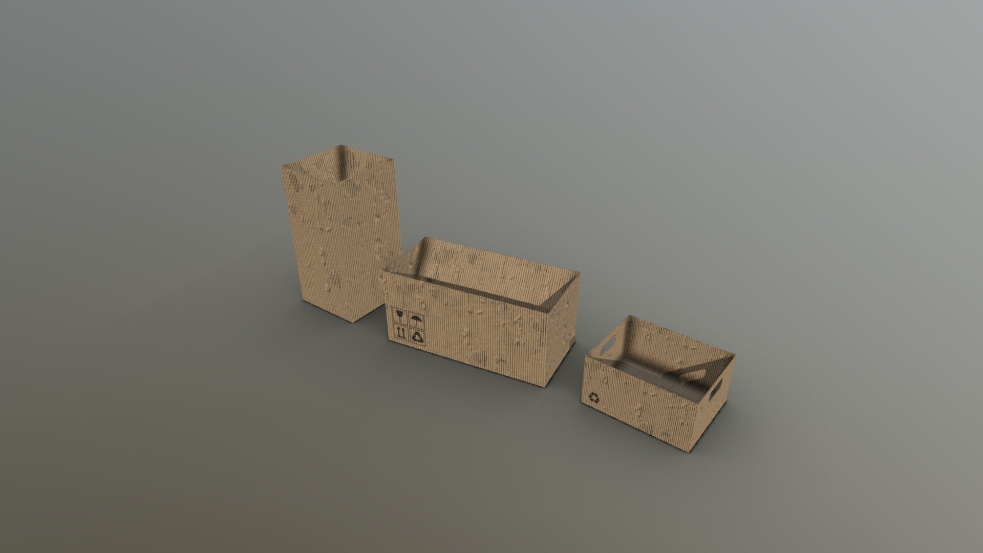 Boxes cardboard - Download Free 3D model by na_rassvetah (@Qwee3rty ...