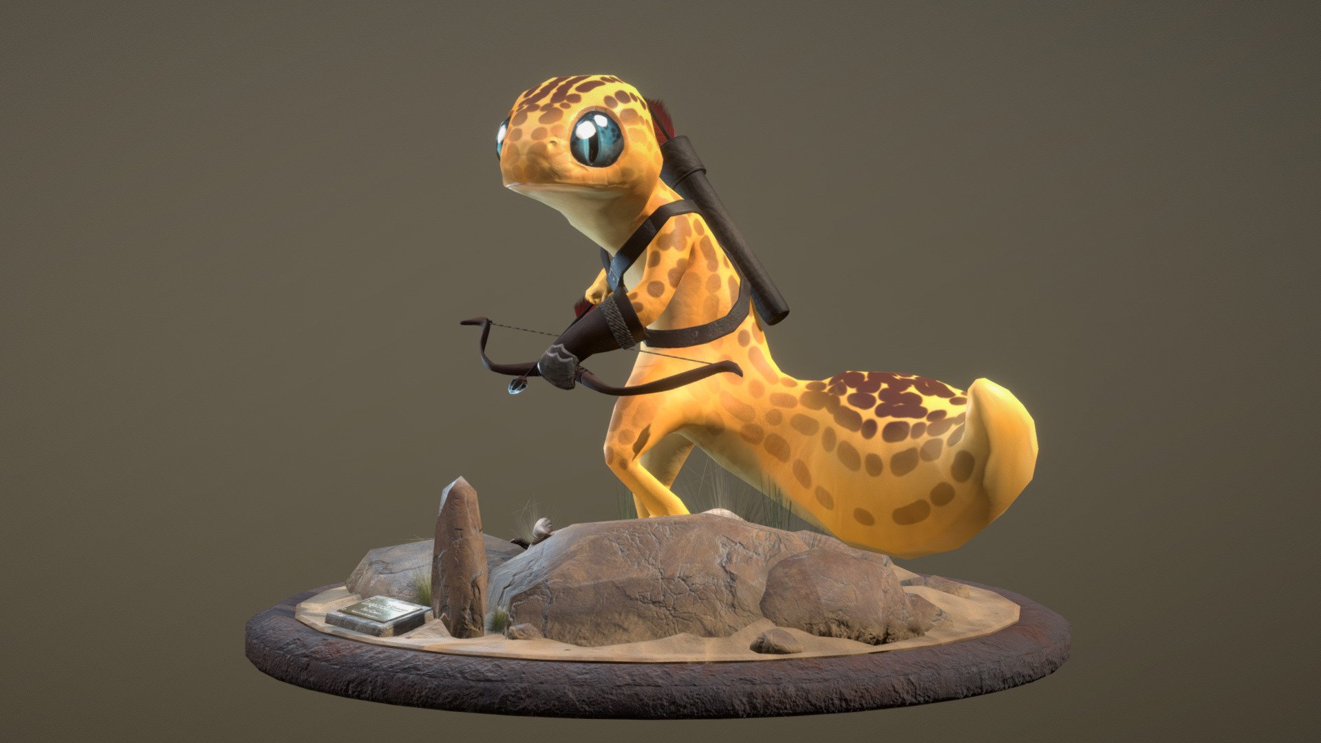 Leopard Gecko Hunter - 3D model by petecowled [6f25621] - Sketchfab