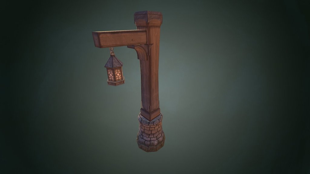 Lamp Post w/ Handpainted Textures - Download Free 3D model by Christian ...