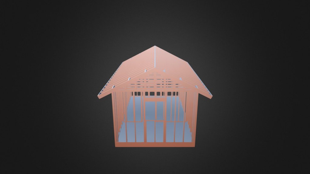 Framed Building with Gable Roof - 3D model by John Sartor (@jsartor ...