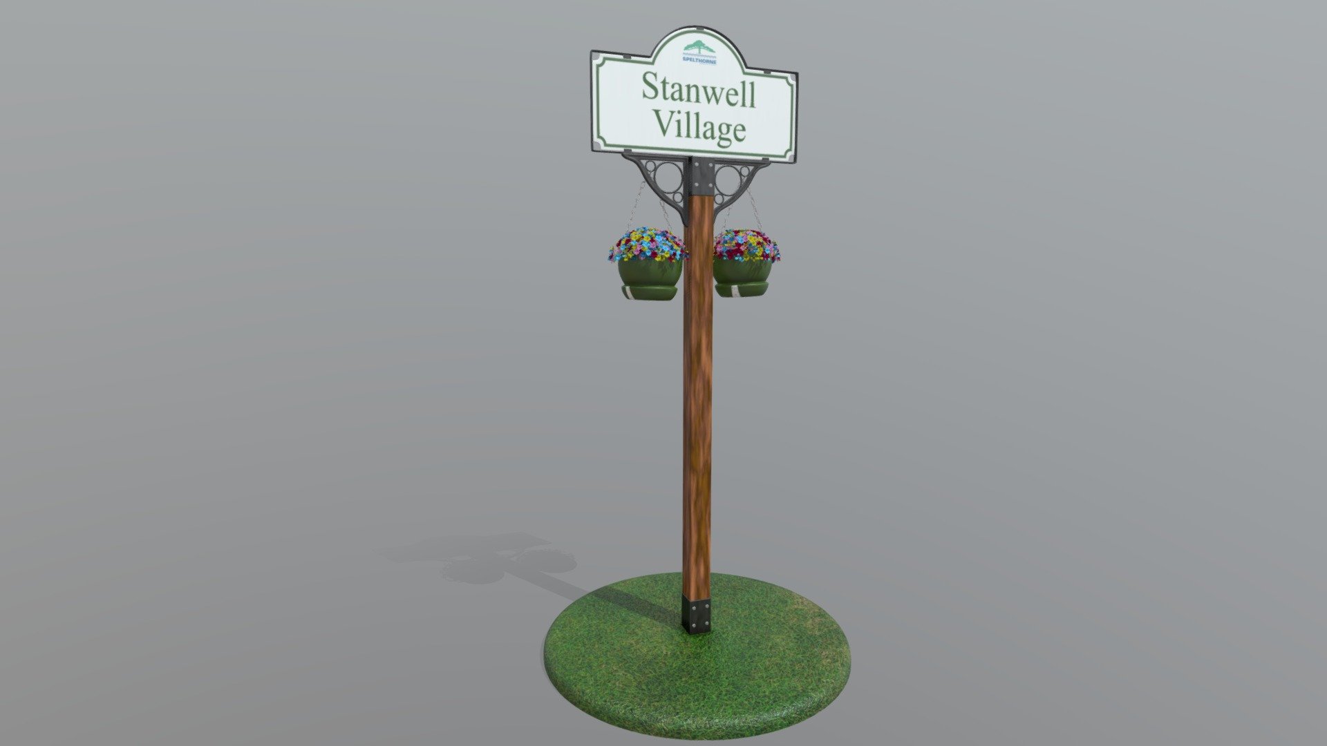 Stanwell Village Sign - Buy Royalty Free 3D model by Palindrome ...