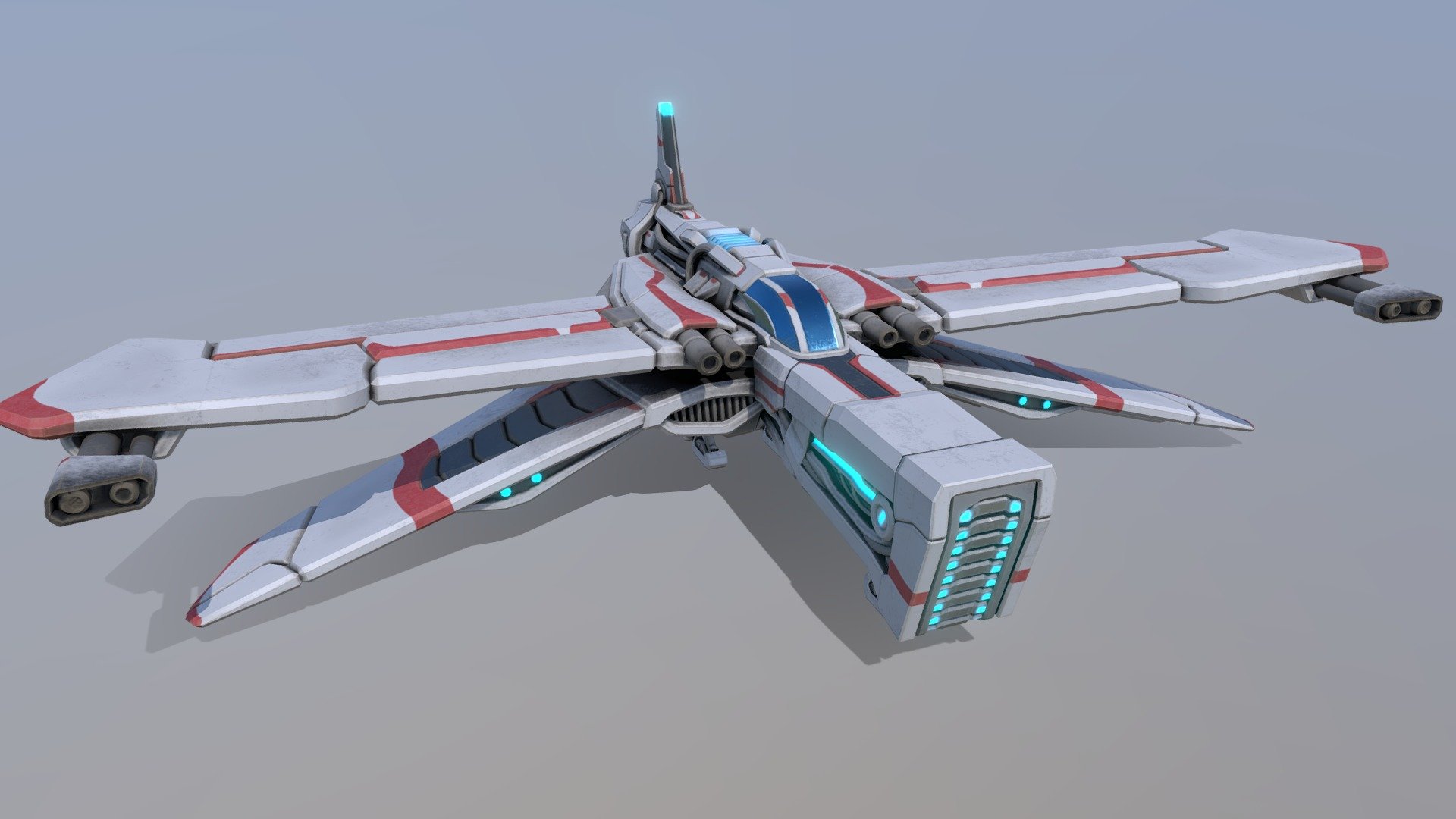 P400 Fighter spaceship - 3D model by guillaume bolis (@guillaume.bolis ...