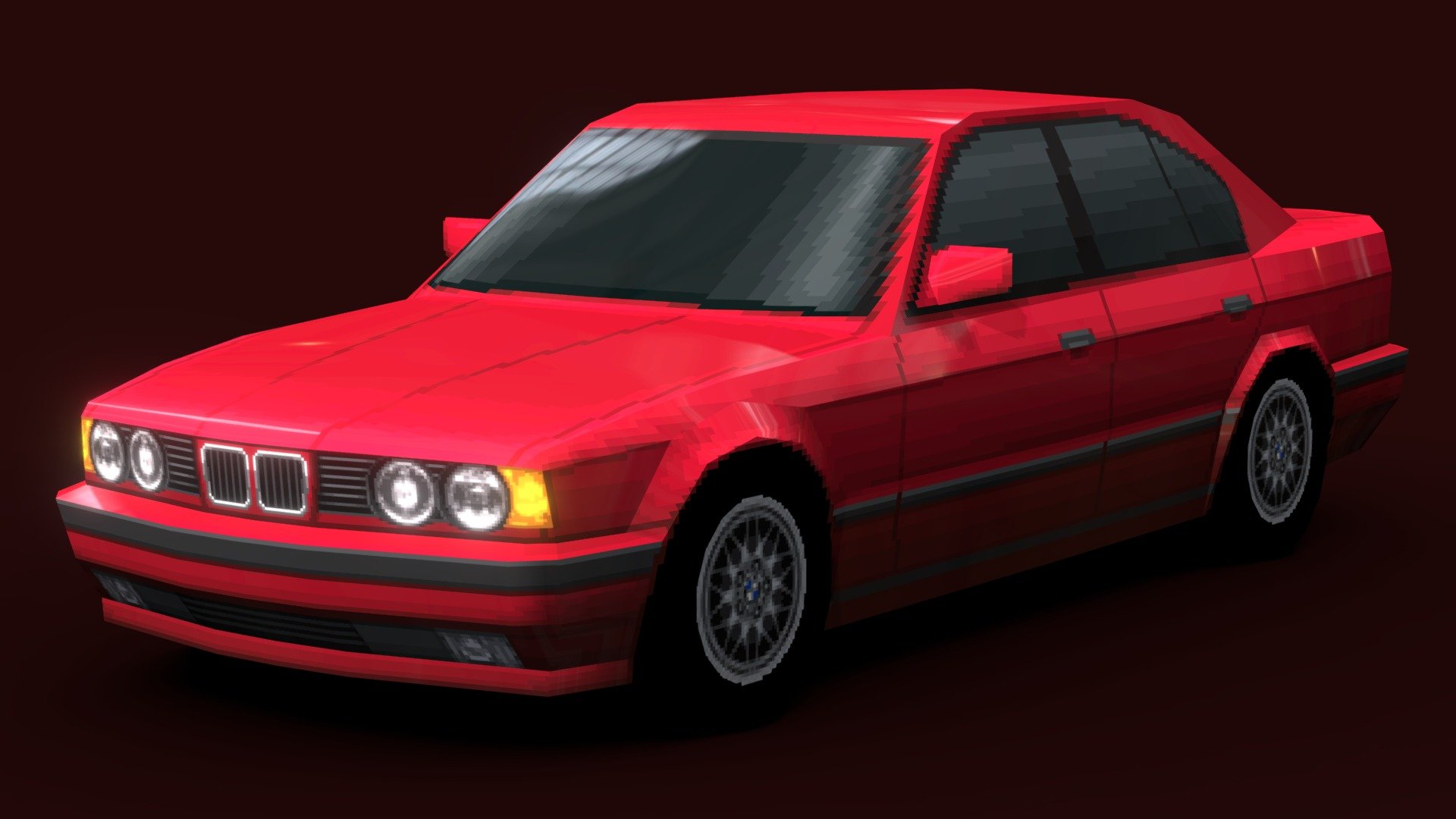 BMW 5er E34 ︱ PS1 Low-poly - 3D model by Evgeniy (@evgeniyy) [6f346d6 ...