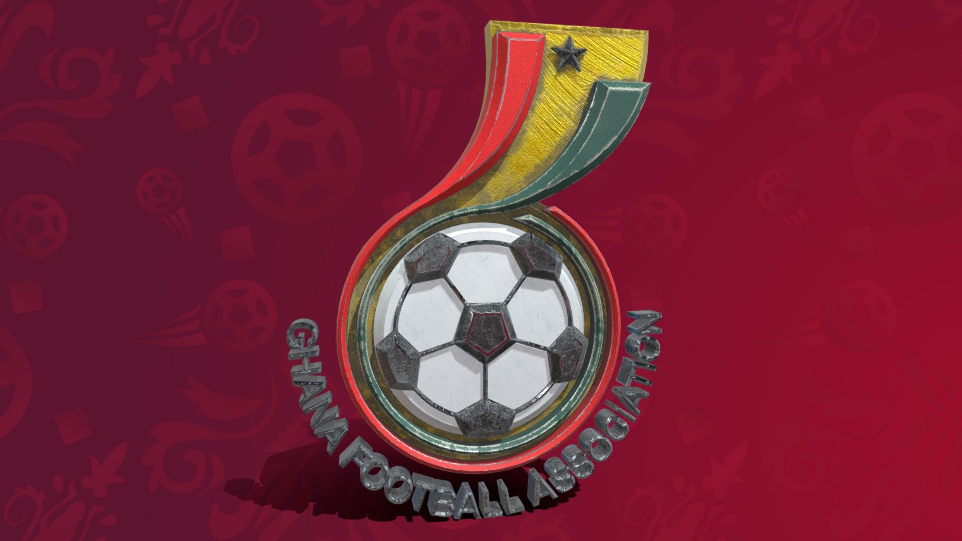 Ghana National Team 3D Badge - 3D model by degoverse [6f349f8] - Sketchfab