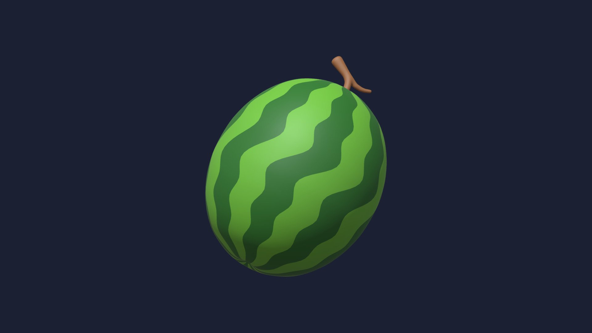 Watermelon Icon - Buy Royalty Free 3D model by arc.jabbar (@arc_jabbar ...