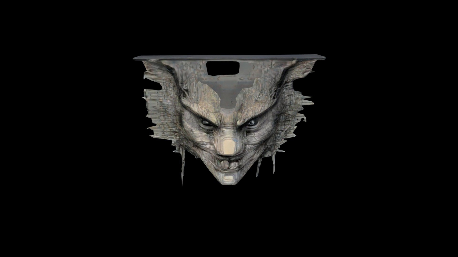 "Monochrome Jaw Art A Rectangular Painting of a - Download Free 3D ...