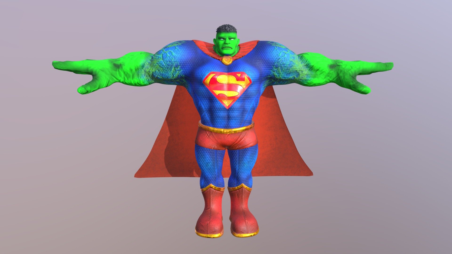 Hulk Superman - 3D model by Pixelbox Studio (@PixelboxStudio) [6f41bb8 ...