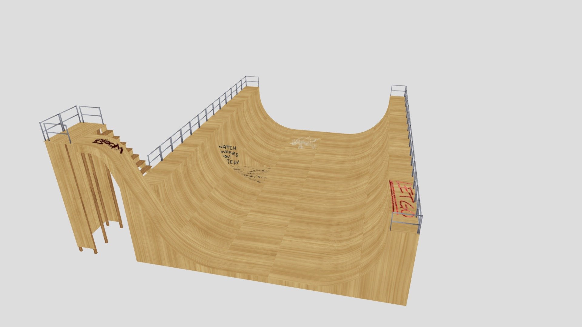 Textured Half-Pipe - Download Free 3D model by Kristijan Zecevic ...