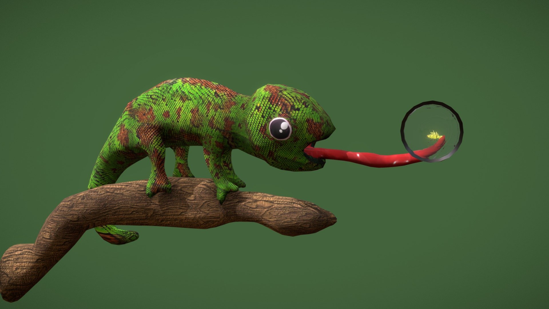 Chameleon Low Poly - Download Free 3D model by Muriel Costa (@zero007vc ...