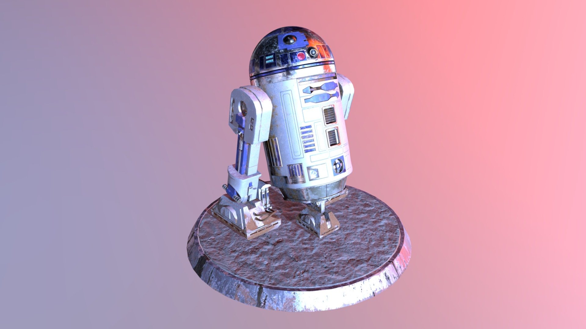 R2-D2 Damaged by Time - 3D model by Joe Animator (@JoeAnimator1 ...