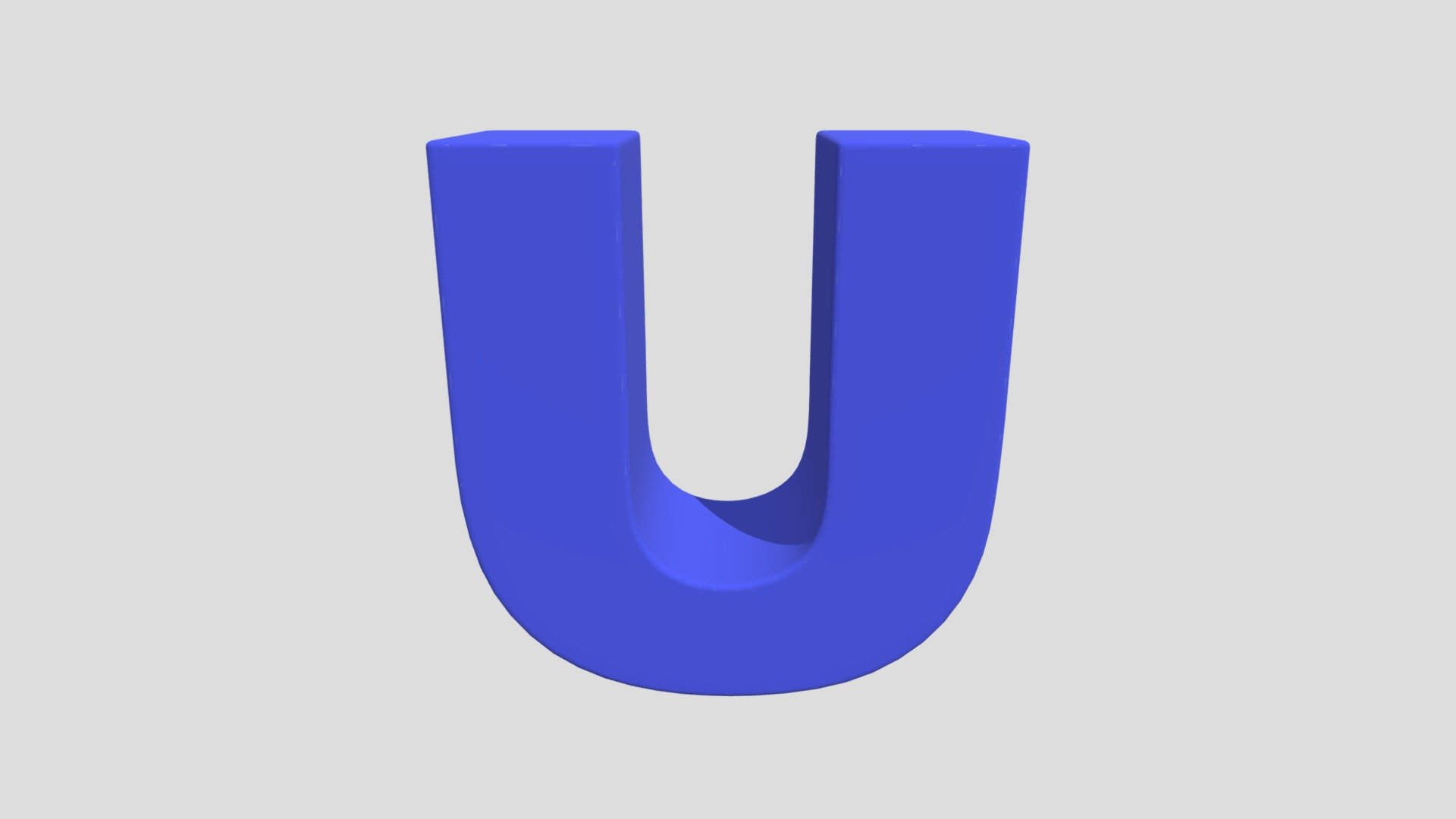 U Letter - Download Free 3D model by andre.arancibia [6f4aca6] - Sketchfab