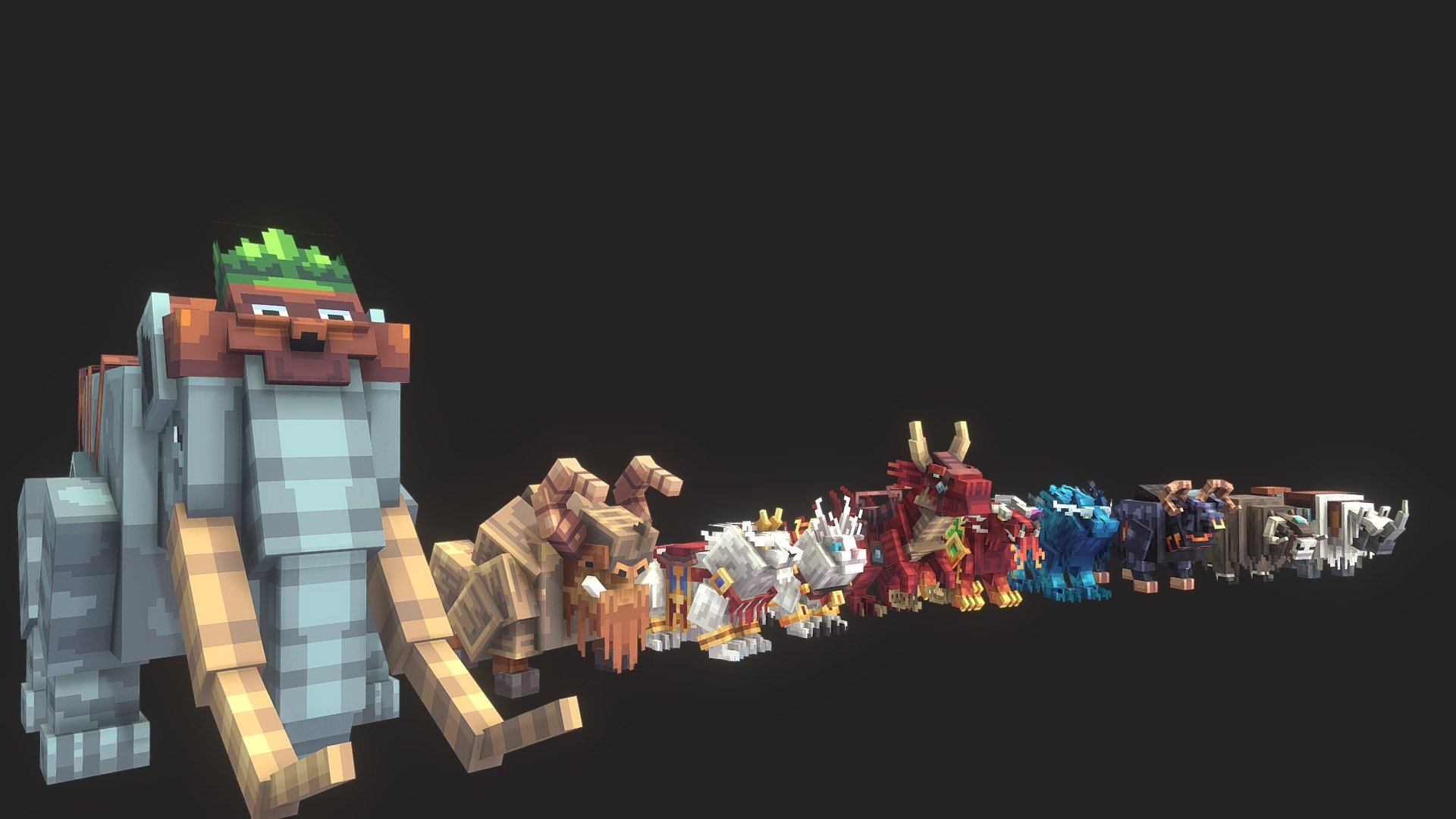 Mounts - 3D model by Queue (@blockbenchqueue) [6f4da3e] - Sketchfab