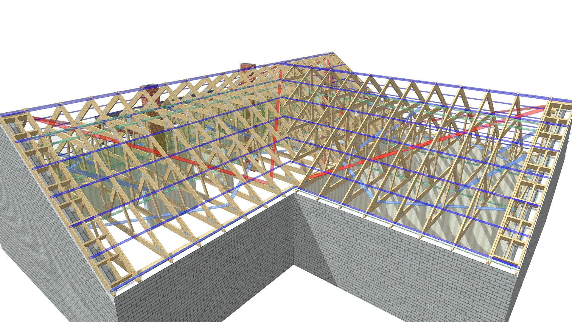 Engineering Roof Structure - 3D model by KD - INVEST inwestycje i ...