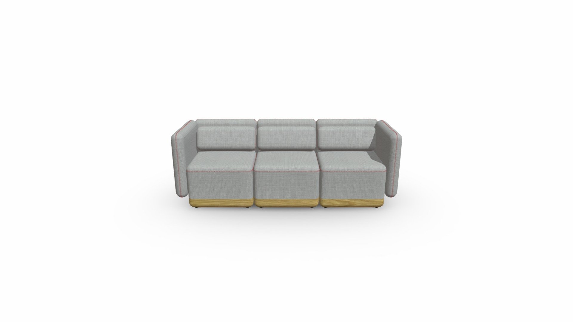 ADAL_S1002-3WN_Toffee_LowBack_3Seater - 3D model by Adal [6f553c6 ...