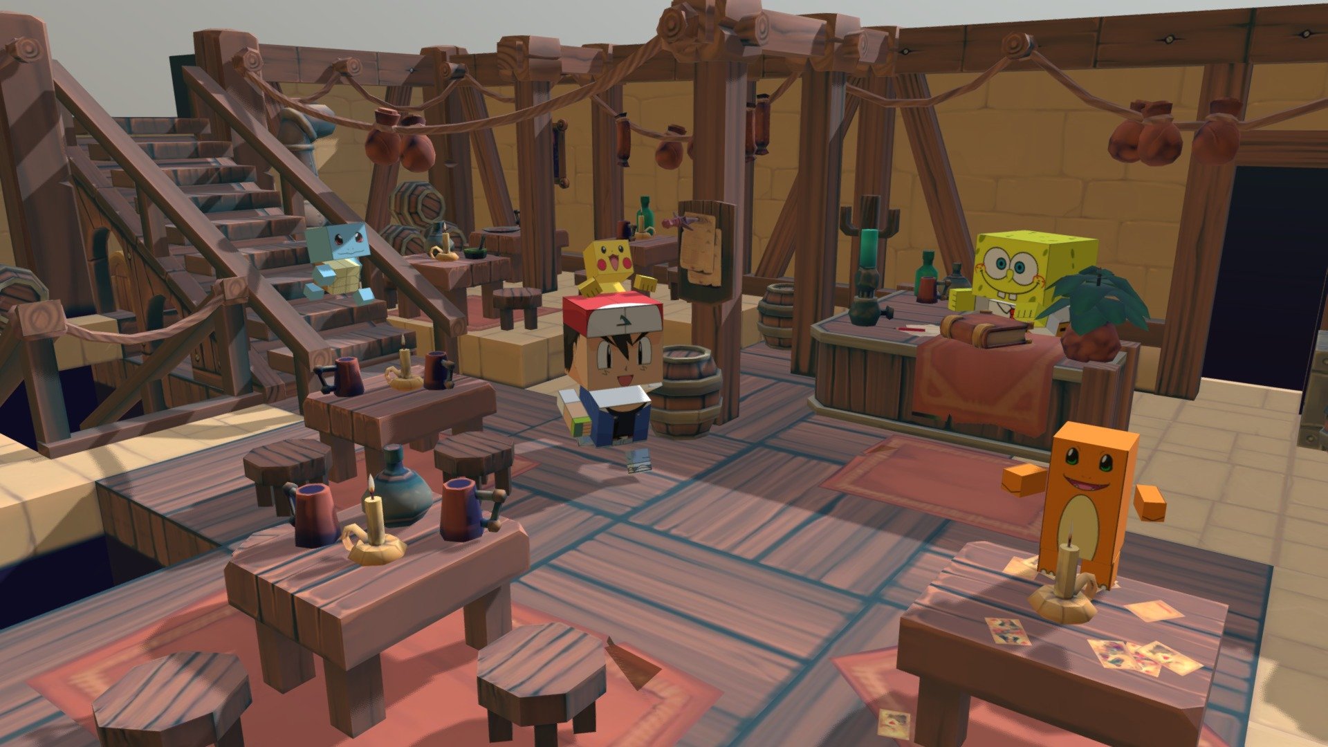 Cubeecraft Scene - 3D model by laucalle09 [6f565f7] - Sketchfab