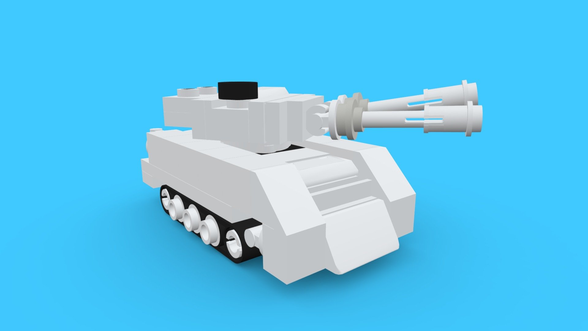 LEGO Double Barrel Tank MOC [#0338] - Download Free 3D model by The Bobby Brix Channel ...