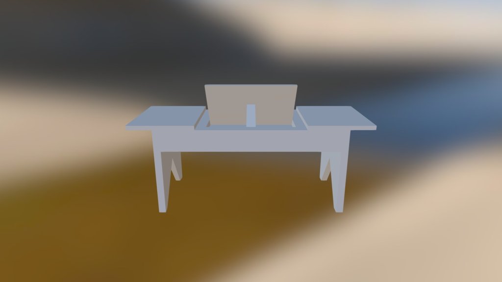 Computer Table - 3D model by CKCoder [6f57063] - Sketchfab
