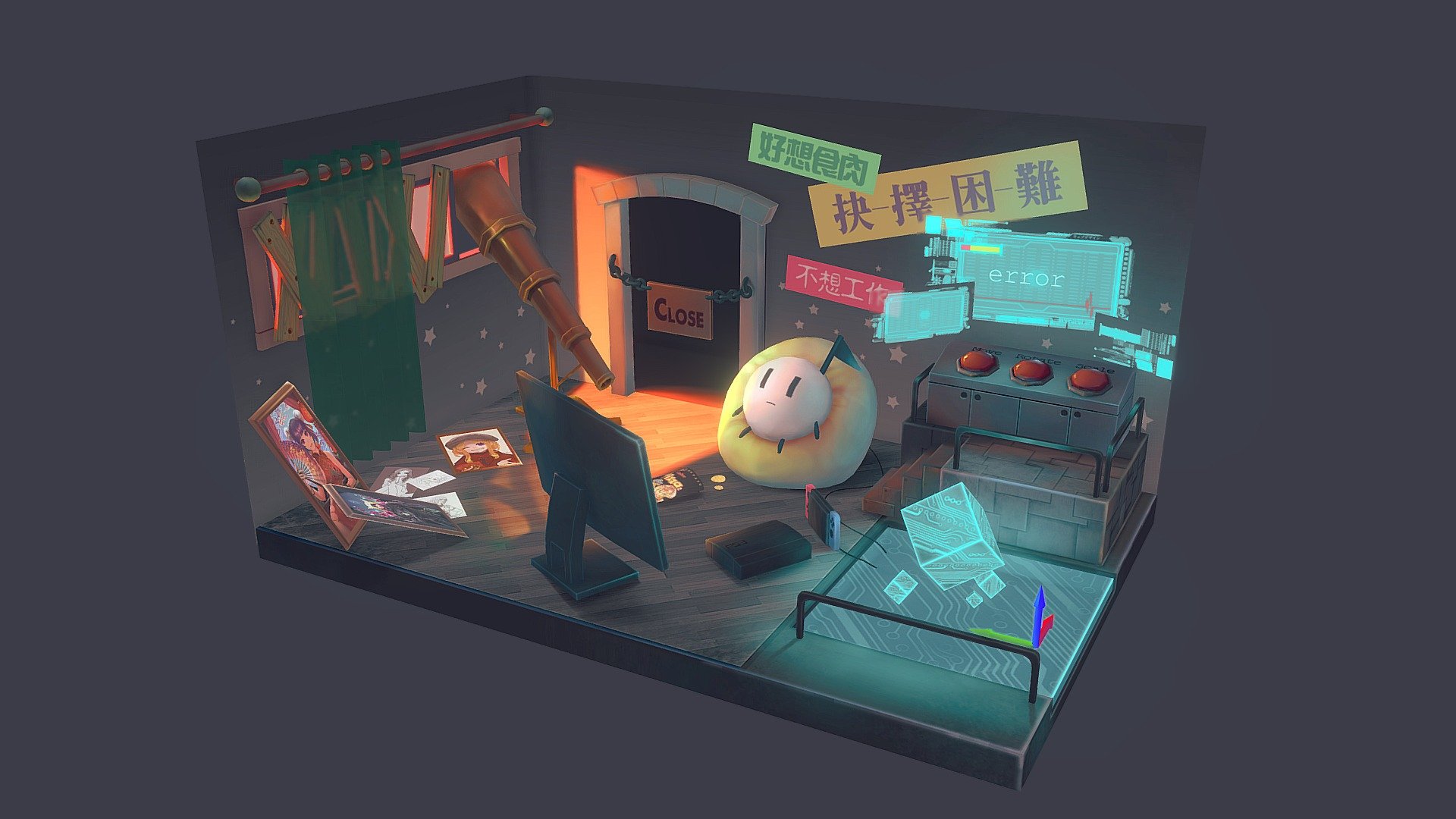 Plurk Society - 3D model by Riskyin(某音yin) (@theyin18) [6f57279 ...