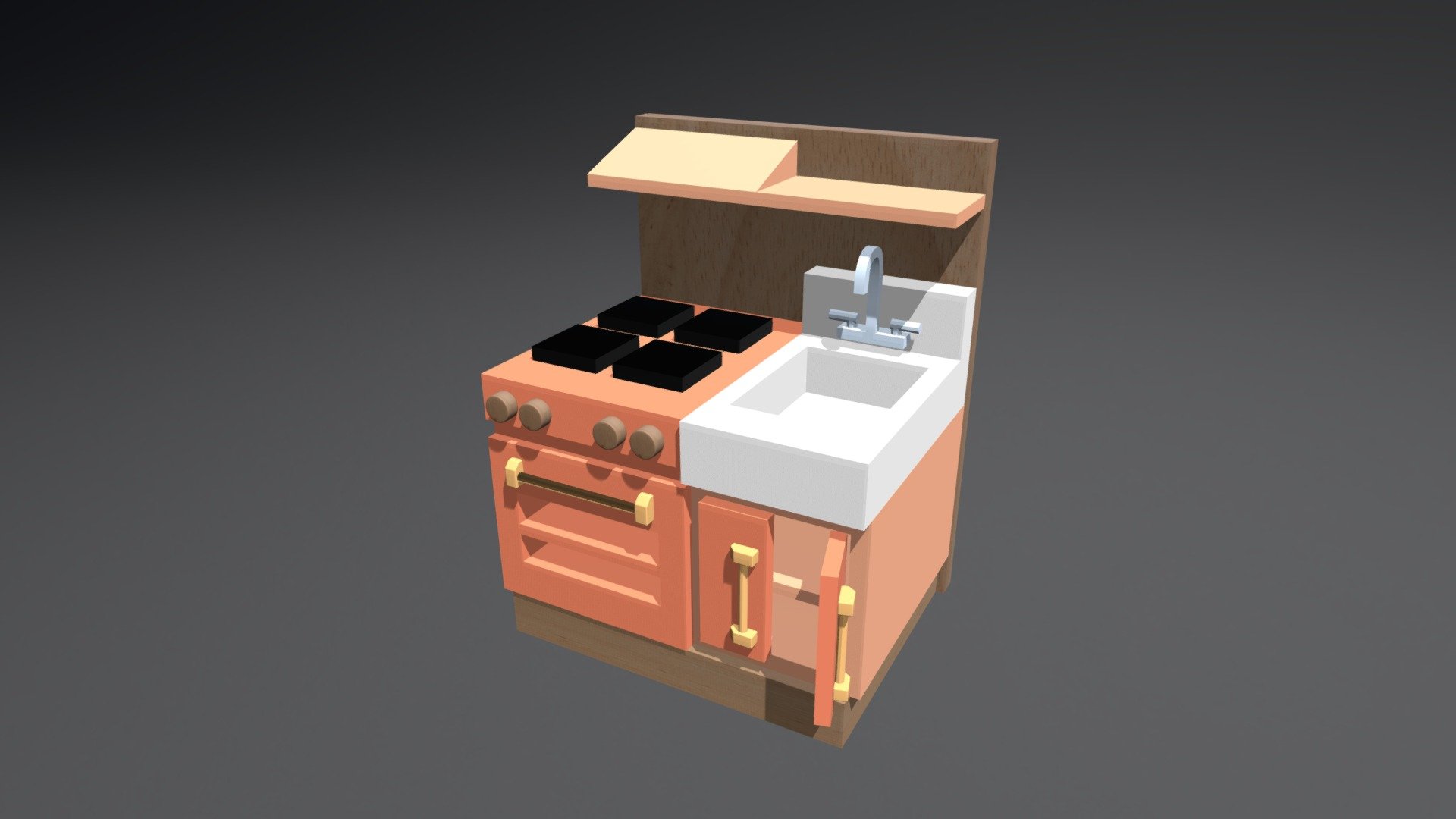Toy Kitchen - 3D model by Azaria (@areverez) [6f5861a] - Sketchfab