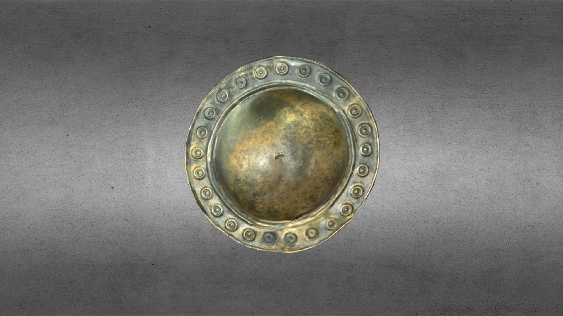 Bronze domed shield boss or phalera - Download Free 3D model by The ...
