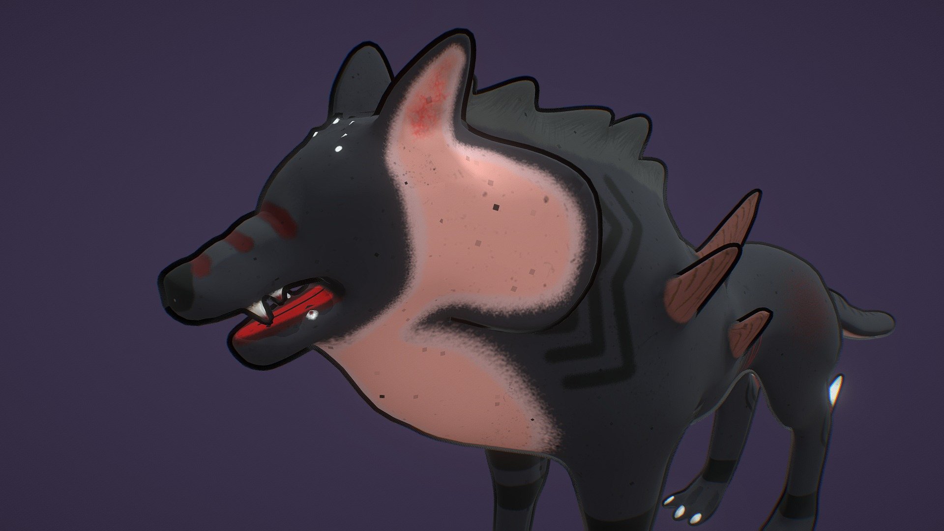 Mutant Wolf/Dog [ toon - style ] - Download Free 3D model by lalit ...