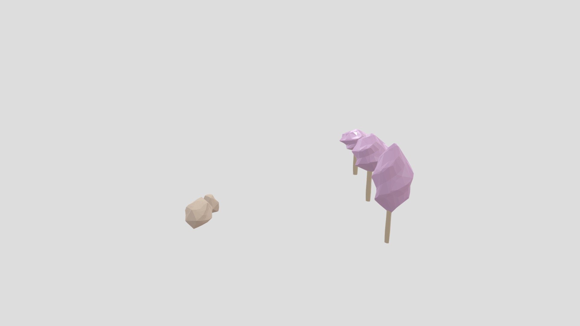 Candy World Trees & Rocks - 3D model by sarahoneyyy [6f5cfba] - Sketchfab