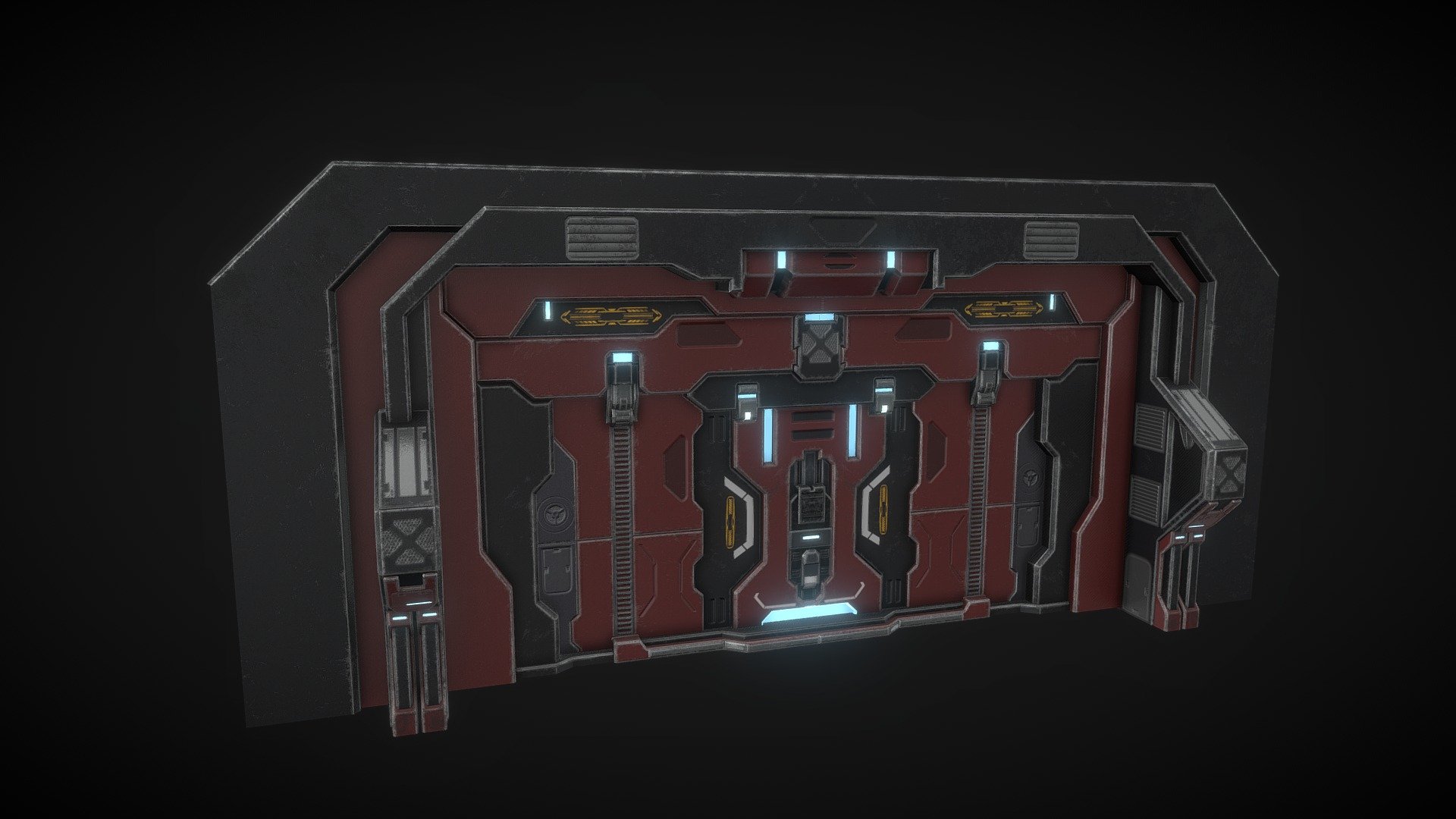 Scifi Door - 3D model by Justin (@Inje01mi) [6f603e8] - Sketchfab