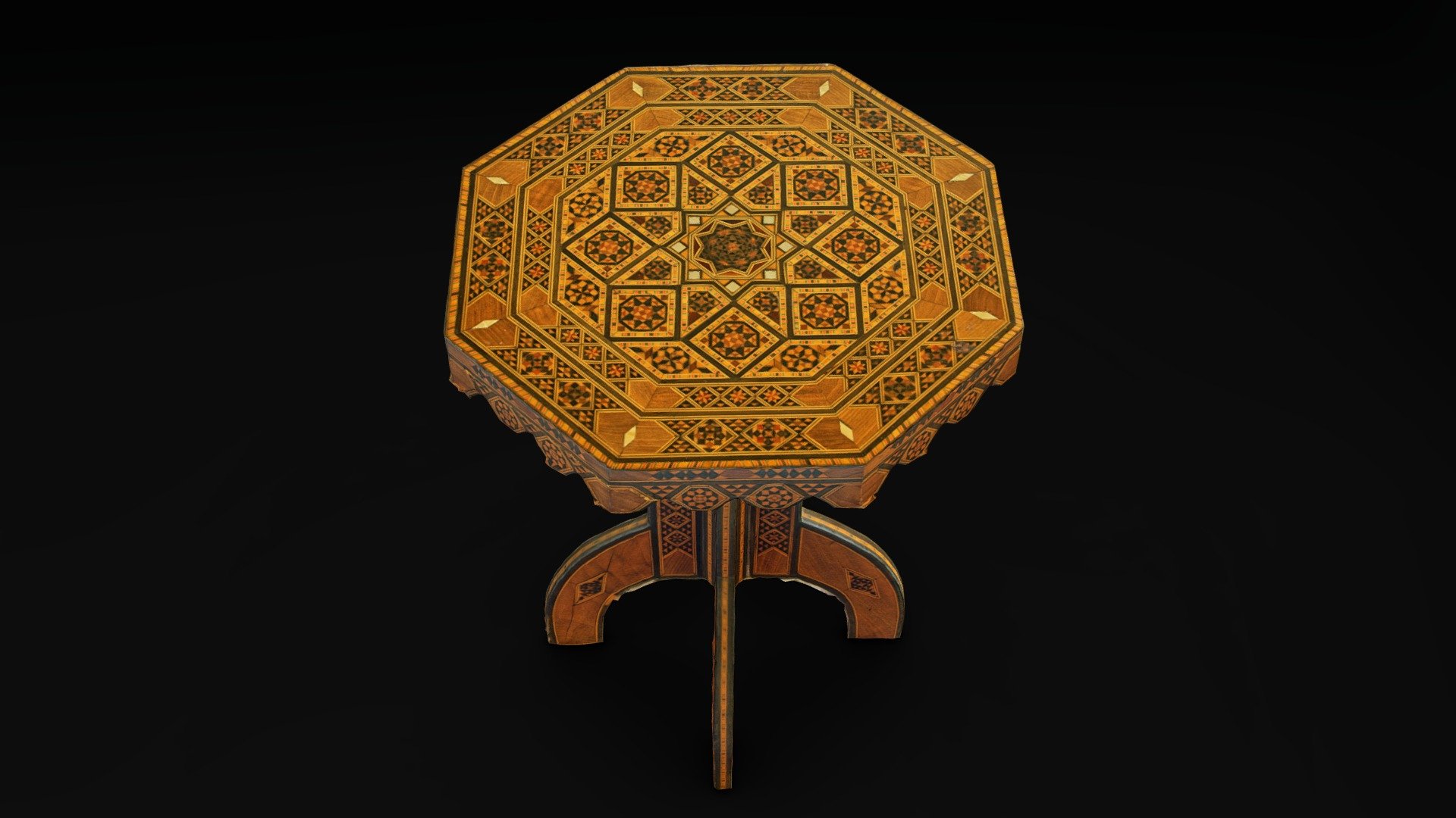 Damascus Table - 3D model by Azad Balabanian (@azadbal) [6f65d34 ...