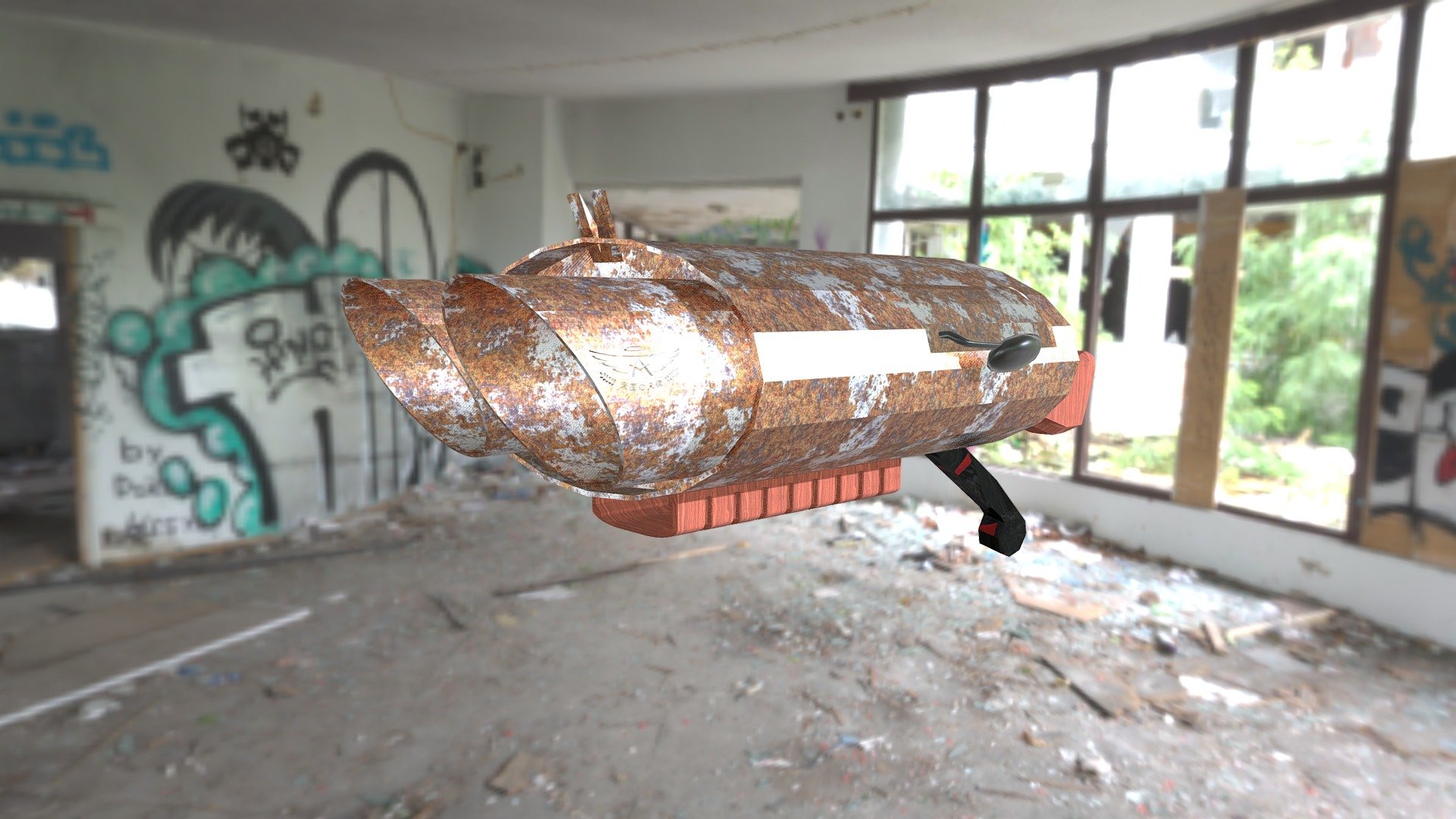 Makeshift Double Barrel Exhaust Pipe Shotgun - Download Free 3D model ...