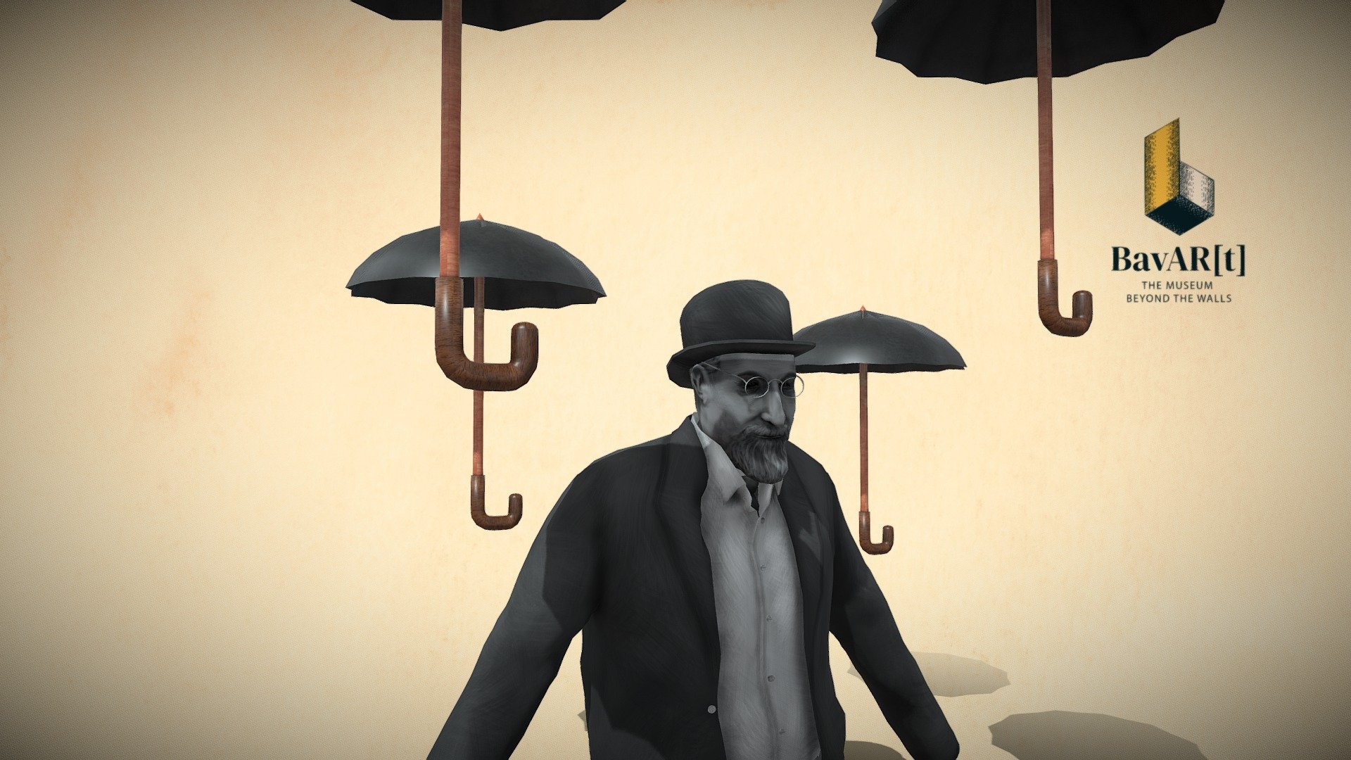 Erik Satie and his umbrellas, by BavAR[t]! - 3D model by BavartApp ...