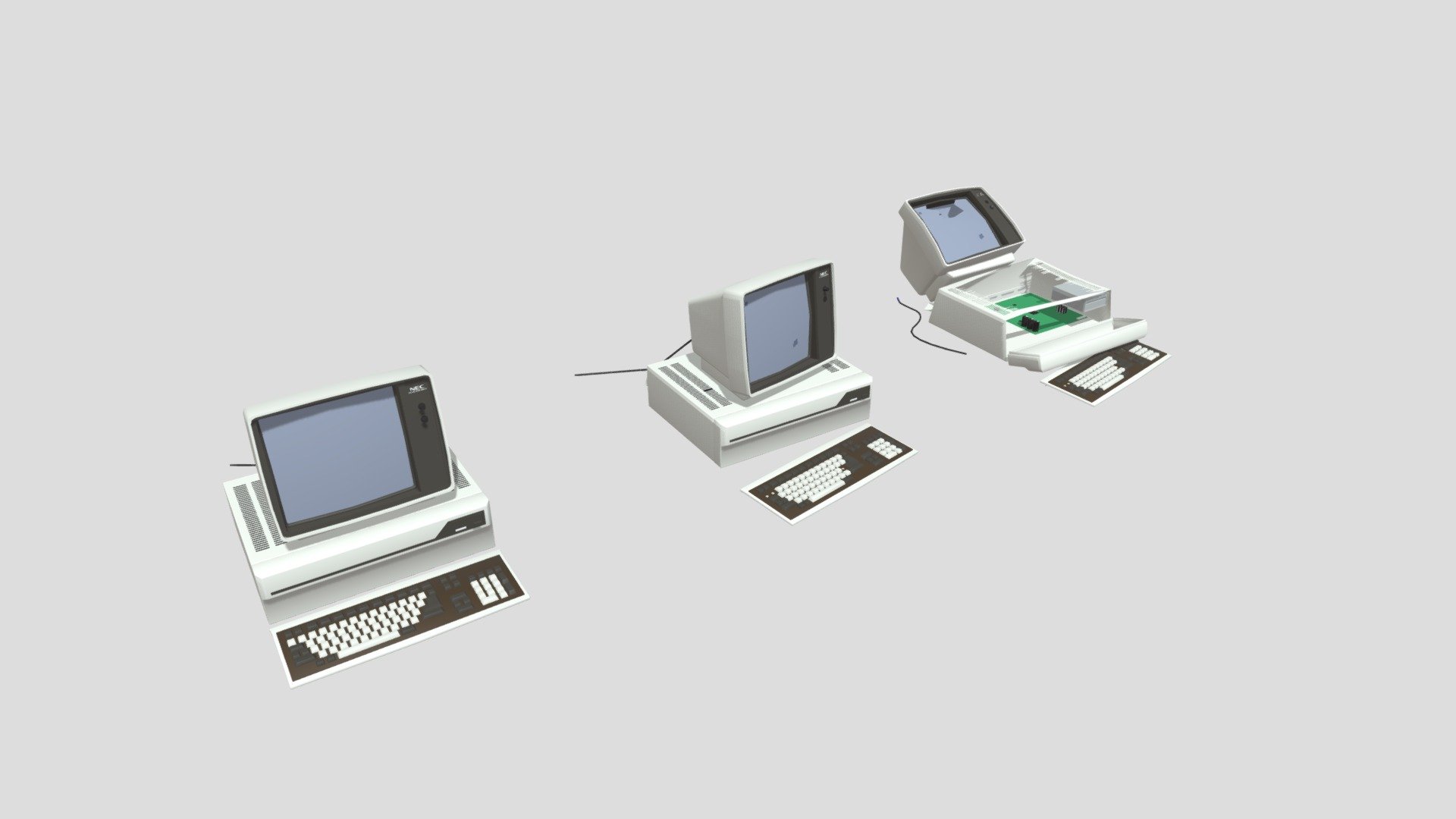 old PC NEC 9800 - Download Free 3D model by SezamSky [6f6b1e3] - Sketchfab