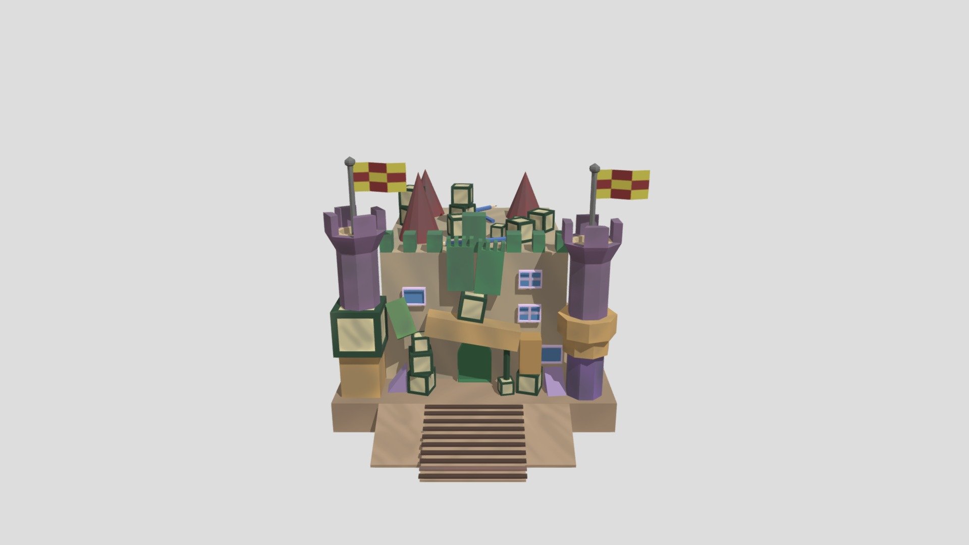 Toy Castle - Download Free 3D model by GuipGomes [6f6bd3c] - Sketchfab