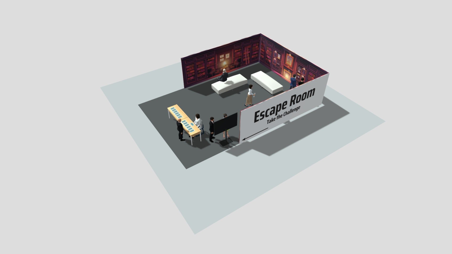 Escape Room 3D Model - 3D model by infograph-ed [6f6c634] - Sketchfab