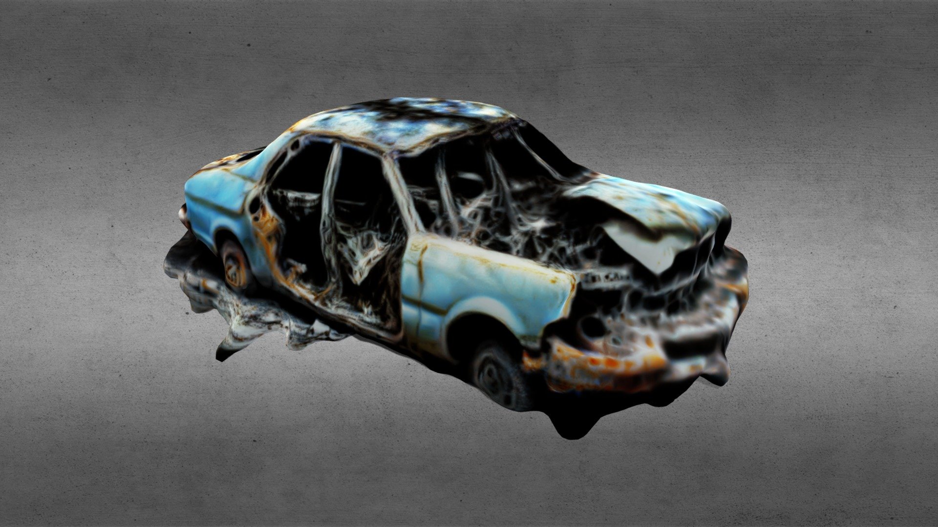 Carro danificado - Car damaged - Download Free 3D model by Walter ...