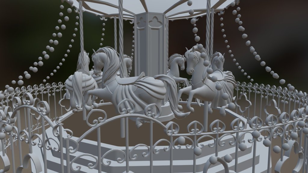 Merry-go-round - 3D model by Mayuen [6f6f209] - Sketchfab