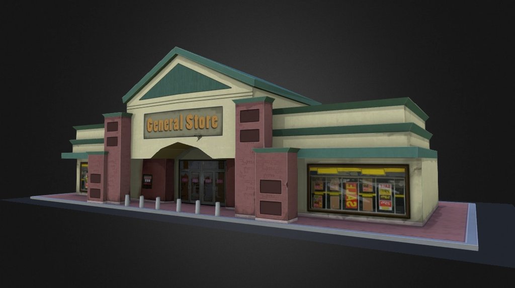 Model & Texture Arch General Store - 3D model by NuttyApps (@t.k ...