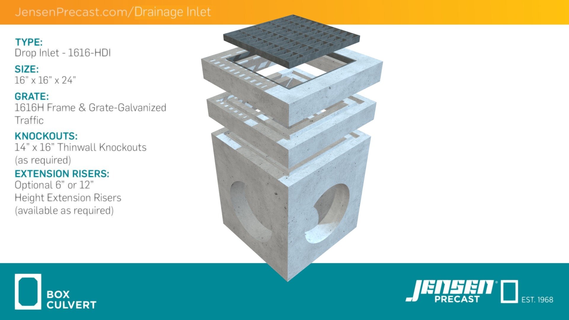 Jp Drop Inlet 161624-2 - 3D model by JensenPrecast (@JensenPrecast ...