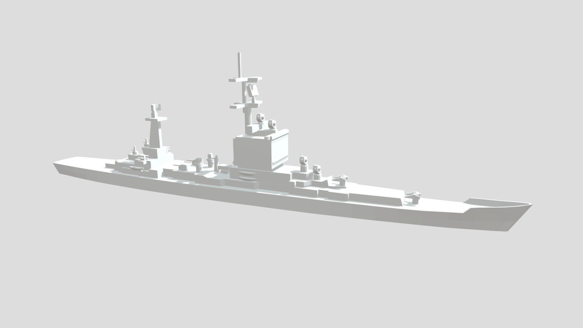 USS Long Beach - Model for small scale printing - 3D model by KTKloss ...