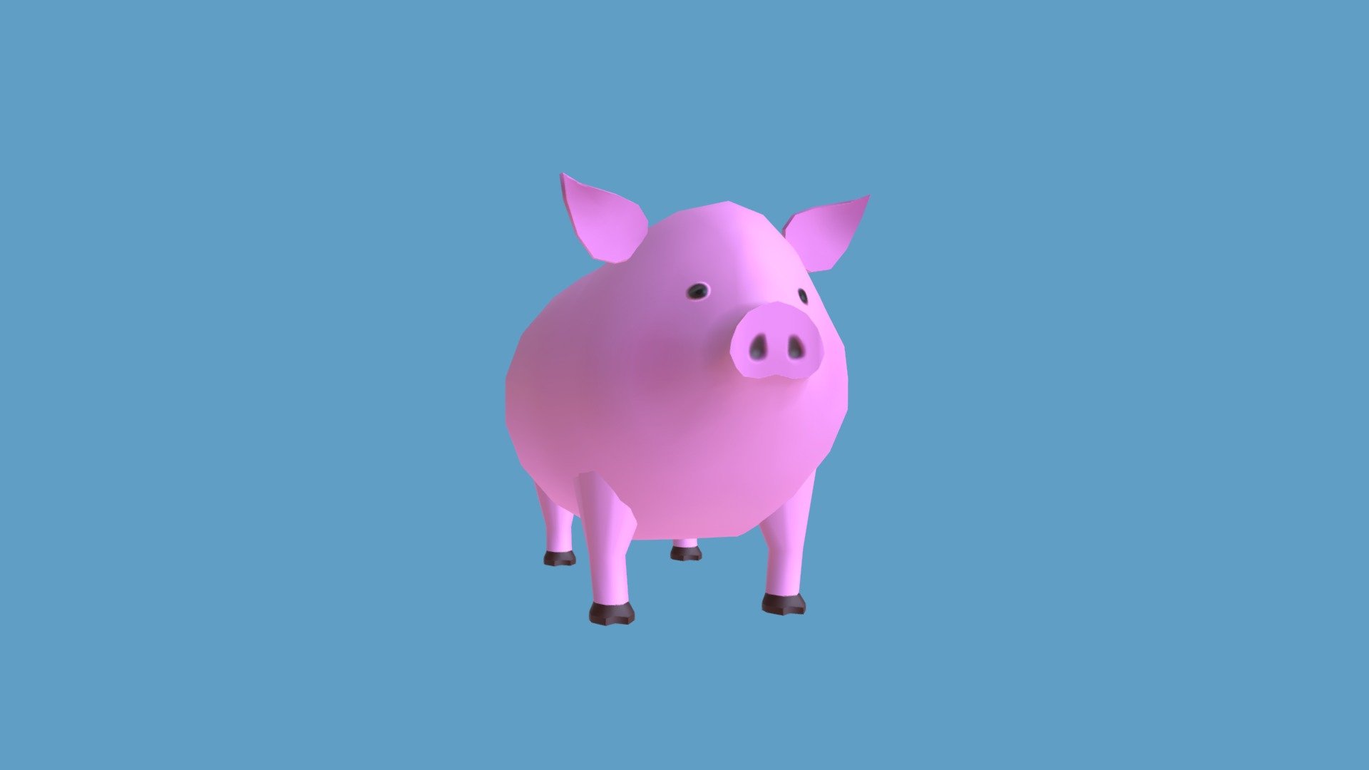 Lowpoly pig - 3D model by QuitePersian [6f78cf4] - Sketchfab