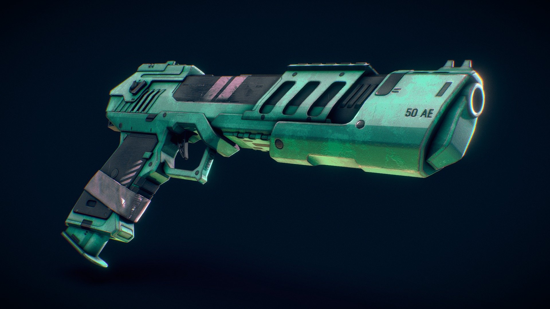 sci-fi desert eagle - 3D model by David06 [6f794a3] - Sketchfab
