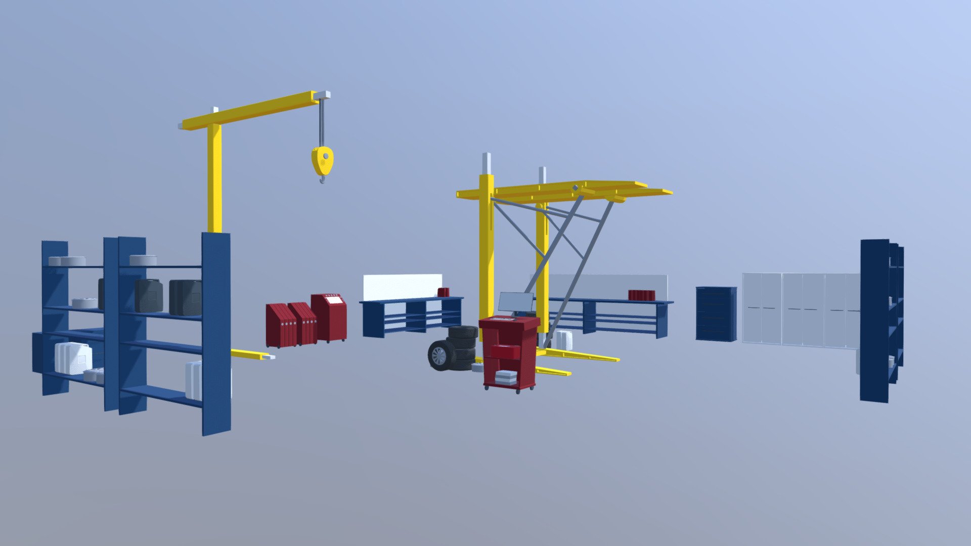 AUTO REPAIR SHOP - 3D model by melonfries [6f7b21c] - Sketchfab